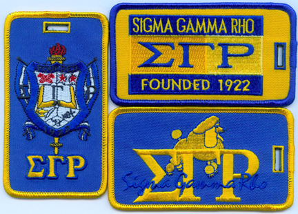 Sigma Gamma Rho Sorority Luggage Tags Set of 3