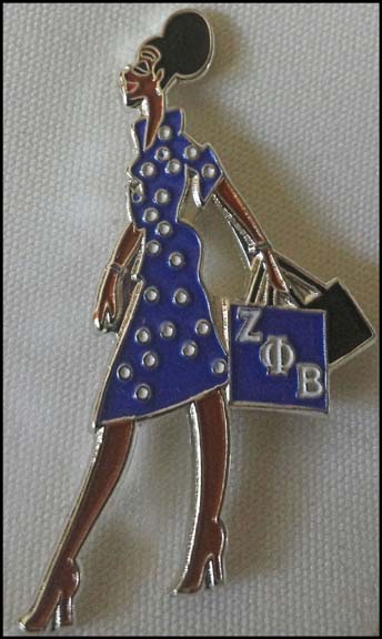 Zeta Lady Diva Lapel Pin